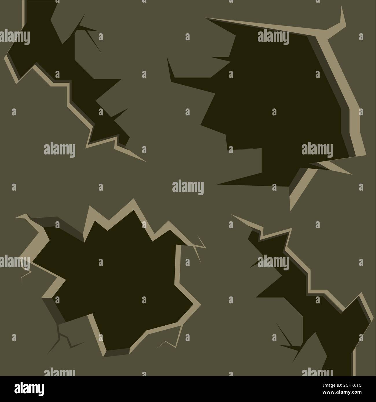 wall of green color cracked Stock Vector Image & Art - Alamy