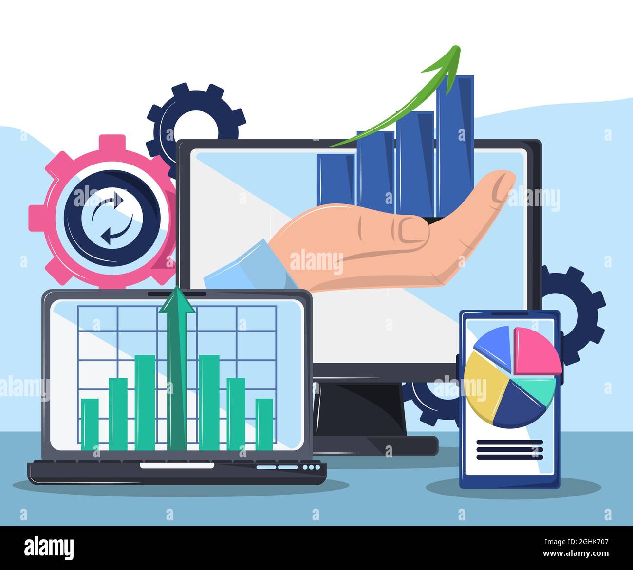 analytics statistics diagram Stock Vector Image & Art - Alamy