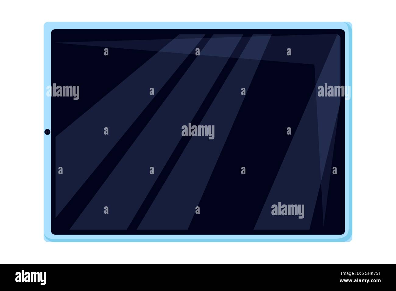 Tablet isolated in white background. Mobile device front view. Flat ...