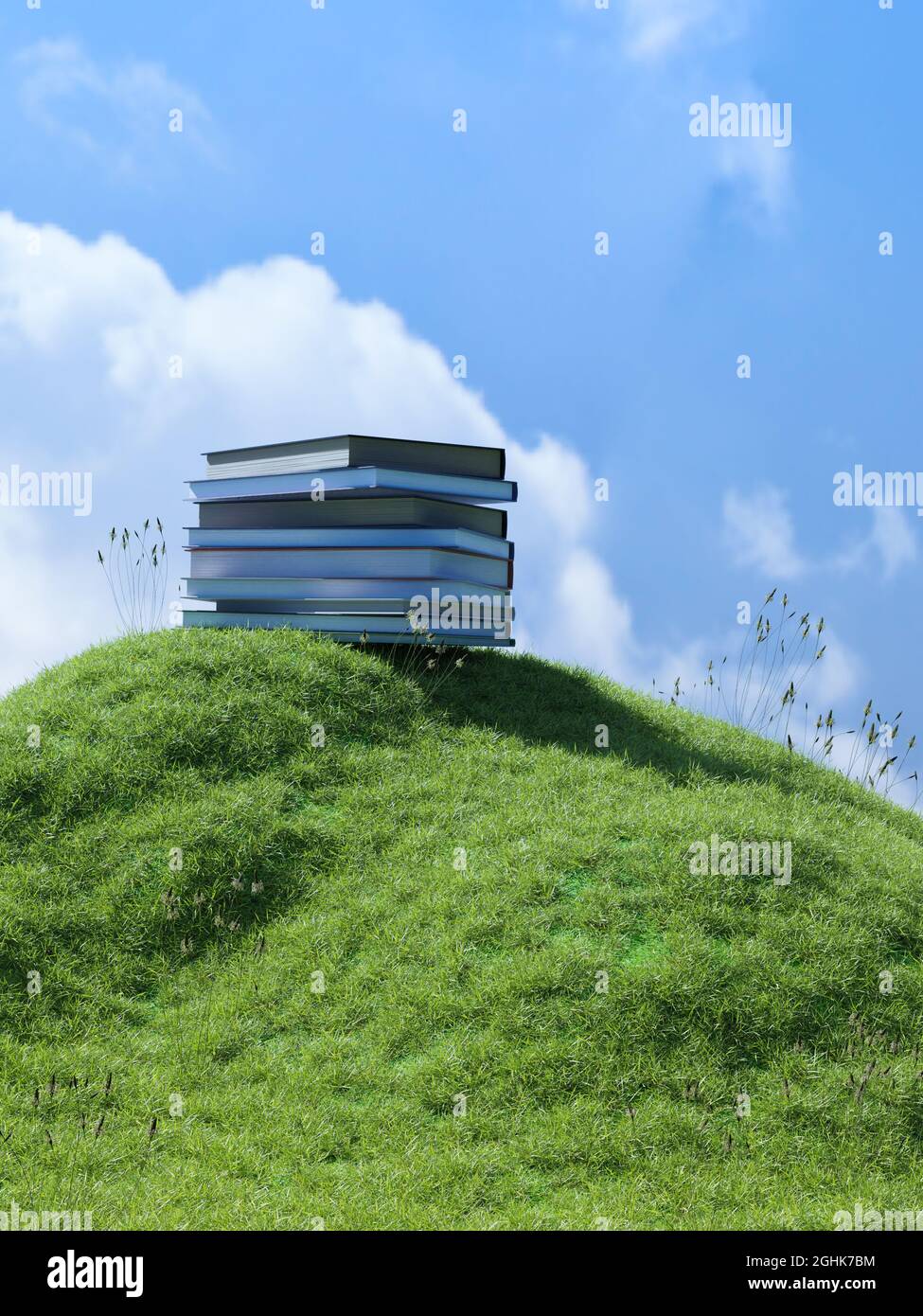 Read book outdoors hill hi-res stock photography and images - Alamy
