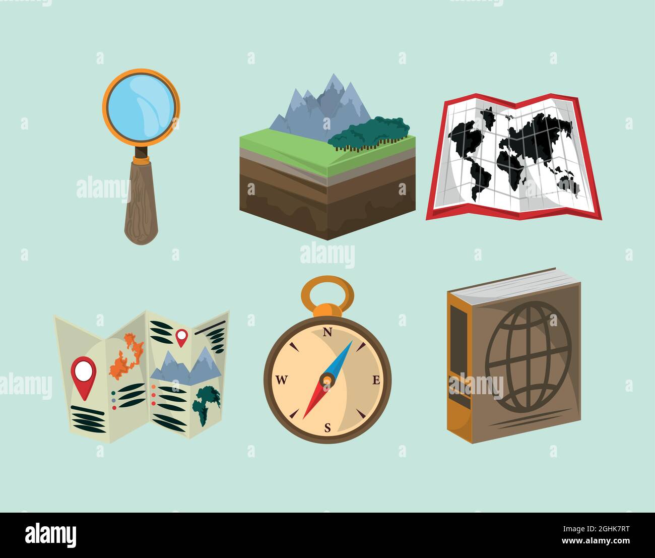 geography study icons Stock Vector Image & Art - Alamy
