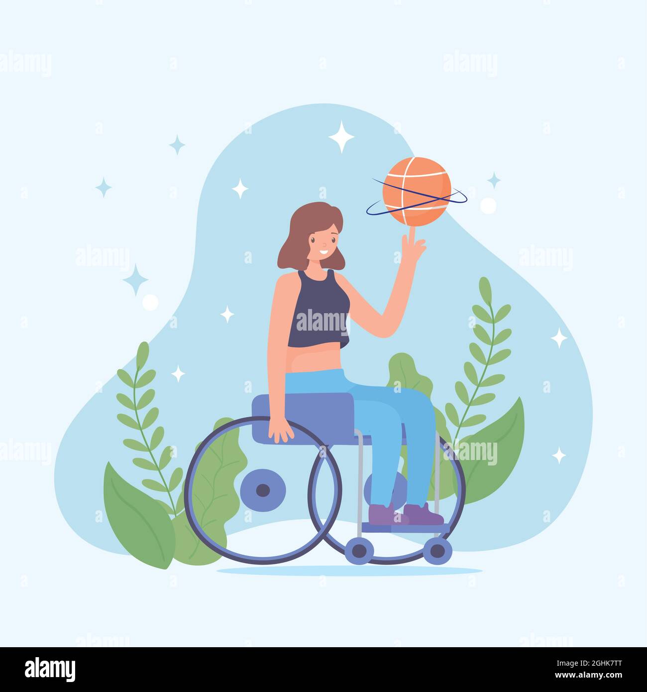 disabled girl in wheelchair Stock Vector Image & Art - Alamy