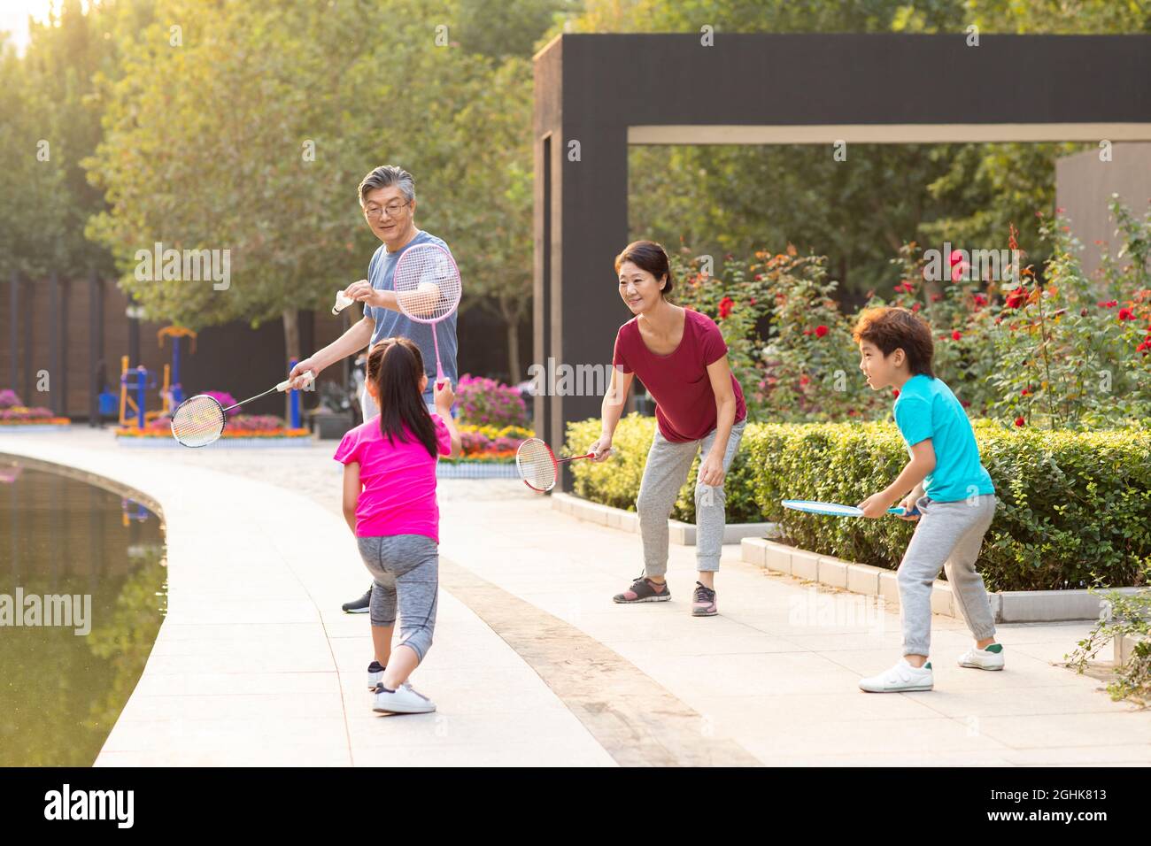 Seniors badminton badminton hi-res stock photography and images - Alamy