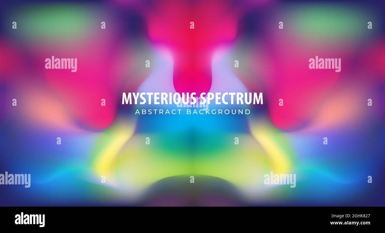 Mysterious Dark Spectrum vector illustration. Blurred multicolour ...
