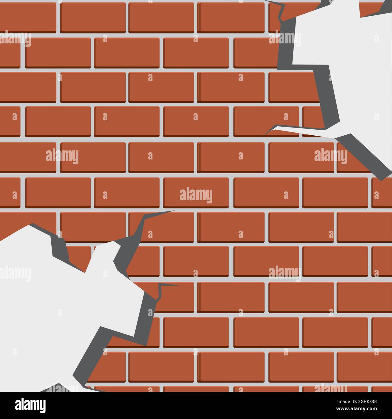 Brick ruin broken Stock Vector Images - Alamy