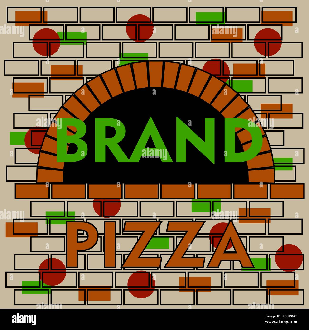 abstract minimal pizza logo for packaging or menu. 1 Stock Vector Image ...