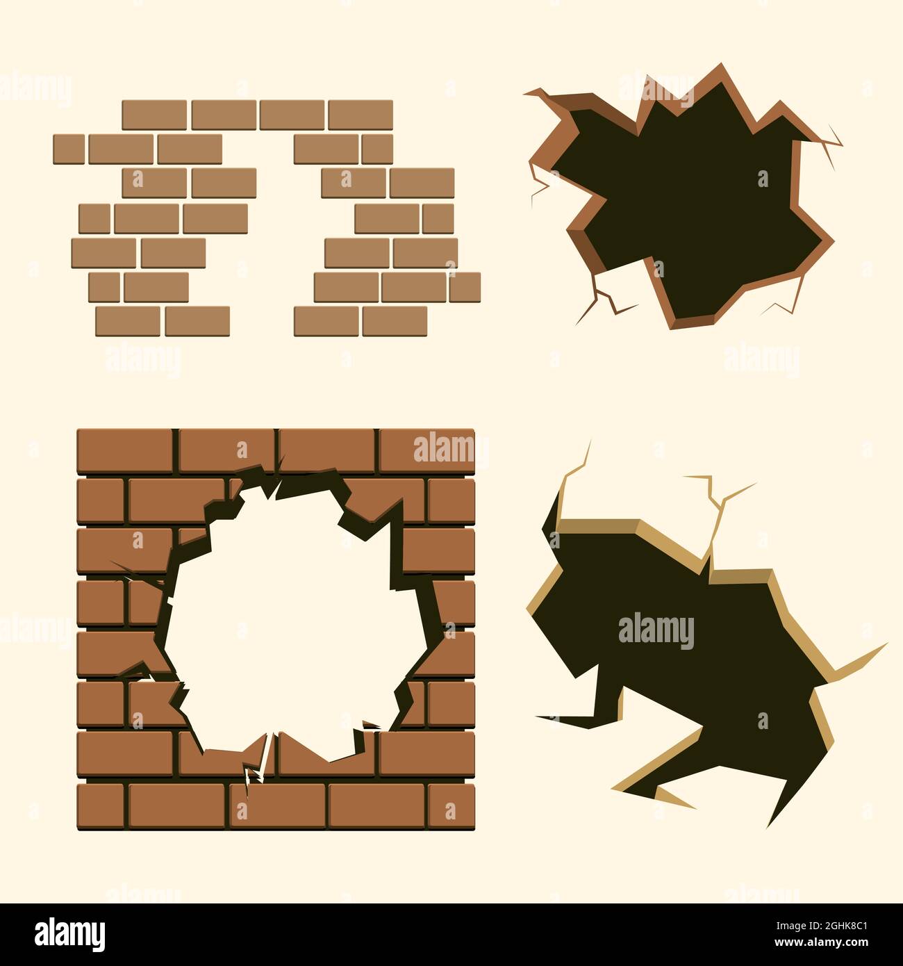 walls cracked icons Stock Vector Image & Art - Alamy