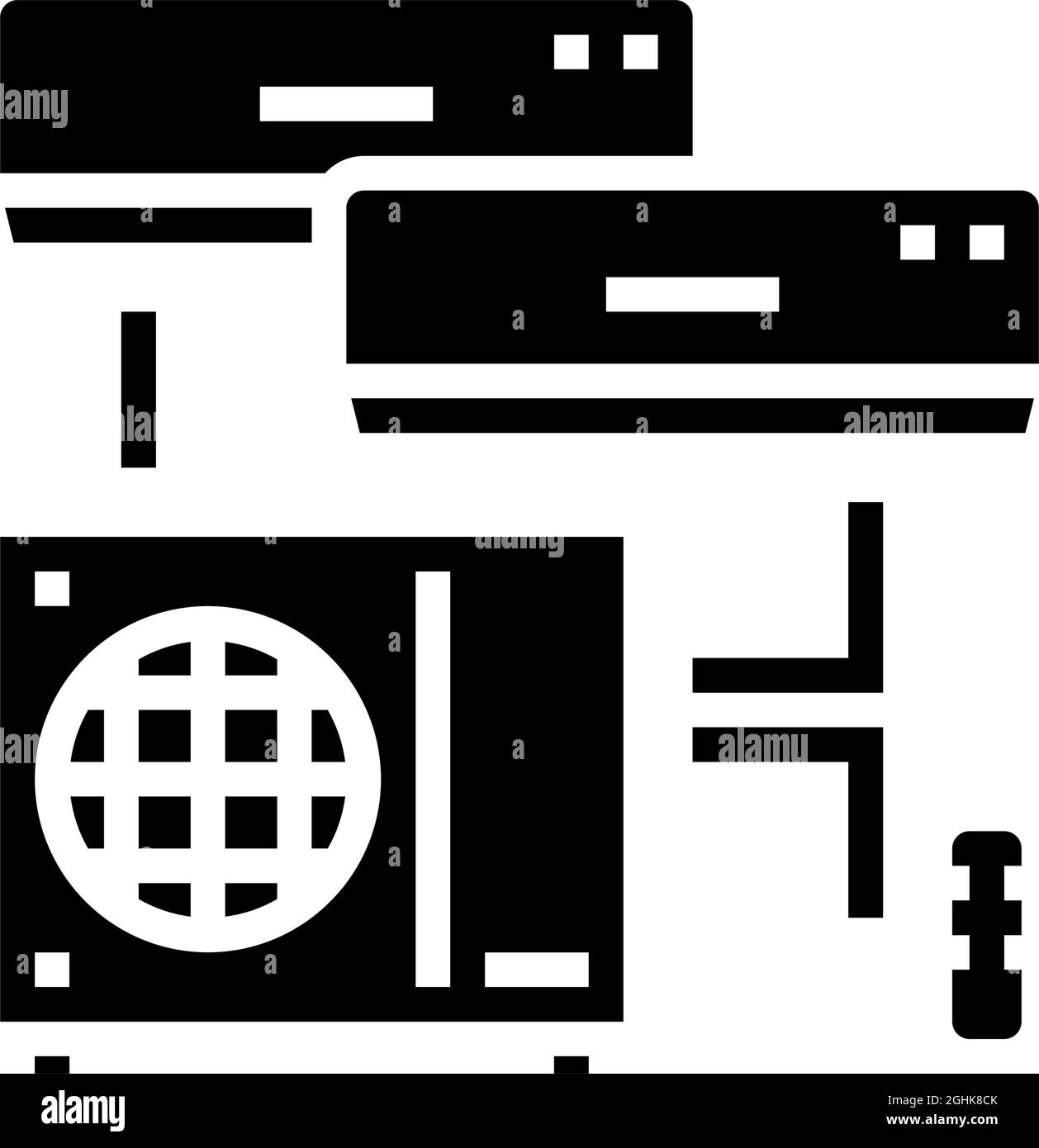 split system glyph icon vector illustration Stock Vector Image & Art ...