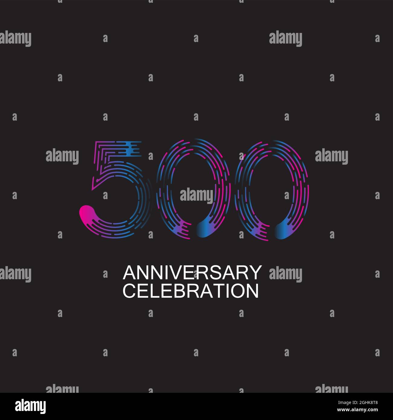 500 ANNIVERSARY CELEBRATION VECTOR DESIGN TEMPLATE ILLUSTRATION Stock ...