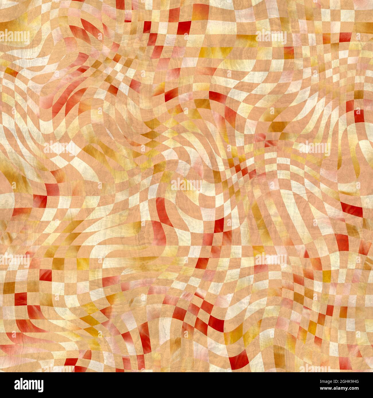 Seamless abstract wavy distorted check pattern for print Stock Photo ...