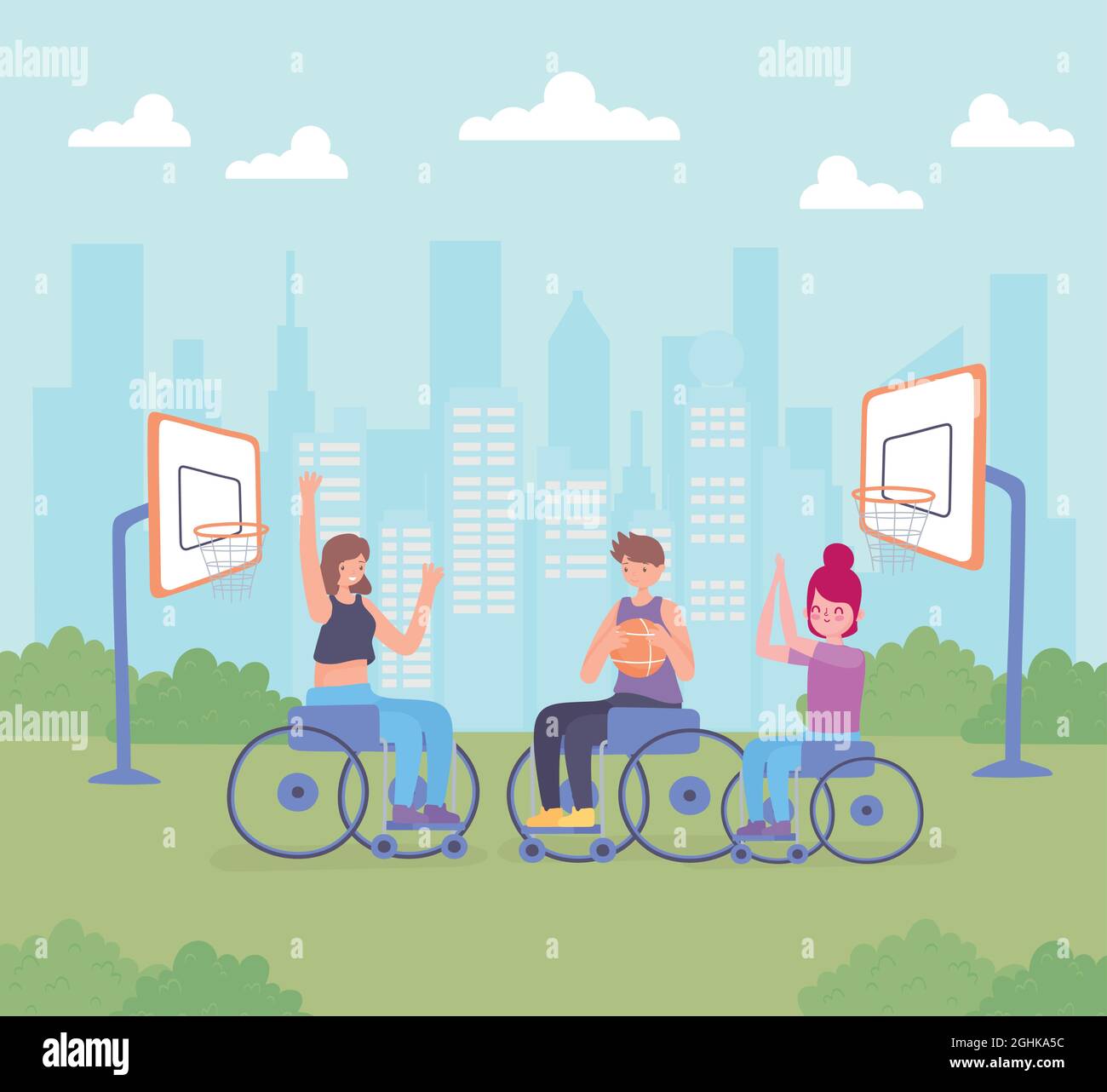 Disabled boy in wheelchair Stock Vector Images - Alamy
