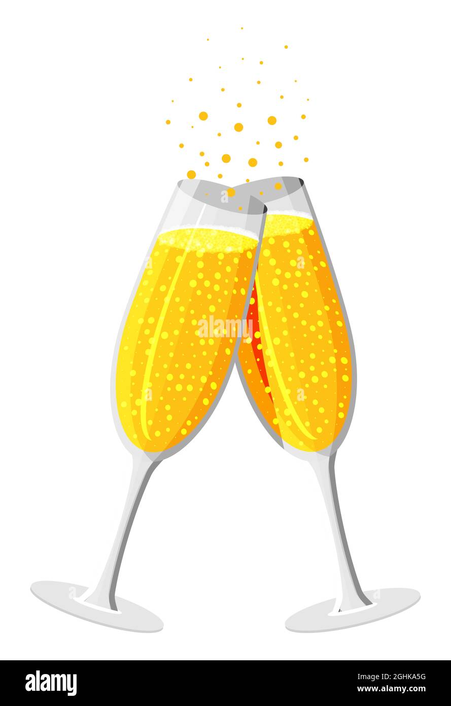 Clinking glass, champagne drink Stock Vector Image & Art - Alamy