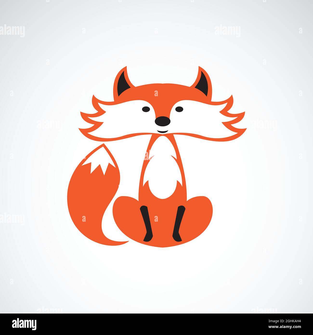 Vector image of an fox design on white background. Easy editable ...