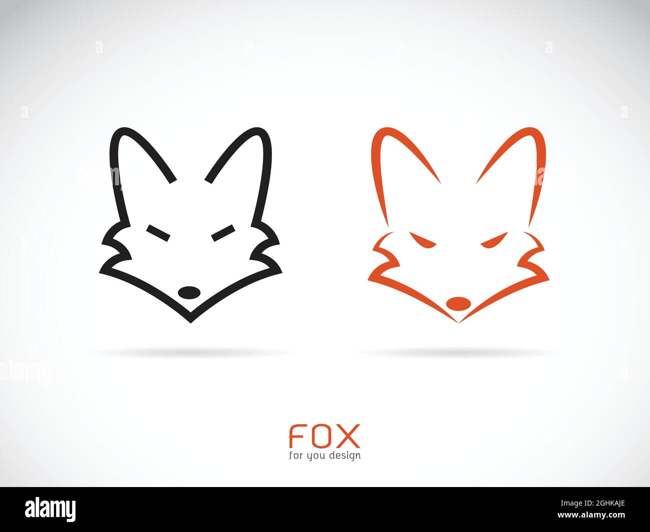 Vector of a fox head design on a white background. Wild Animals. Easy ...