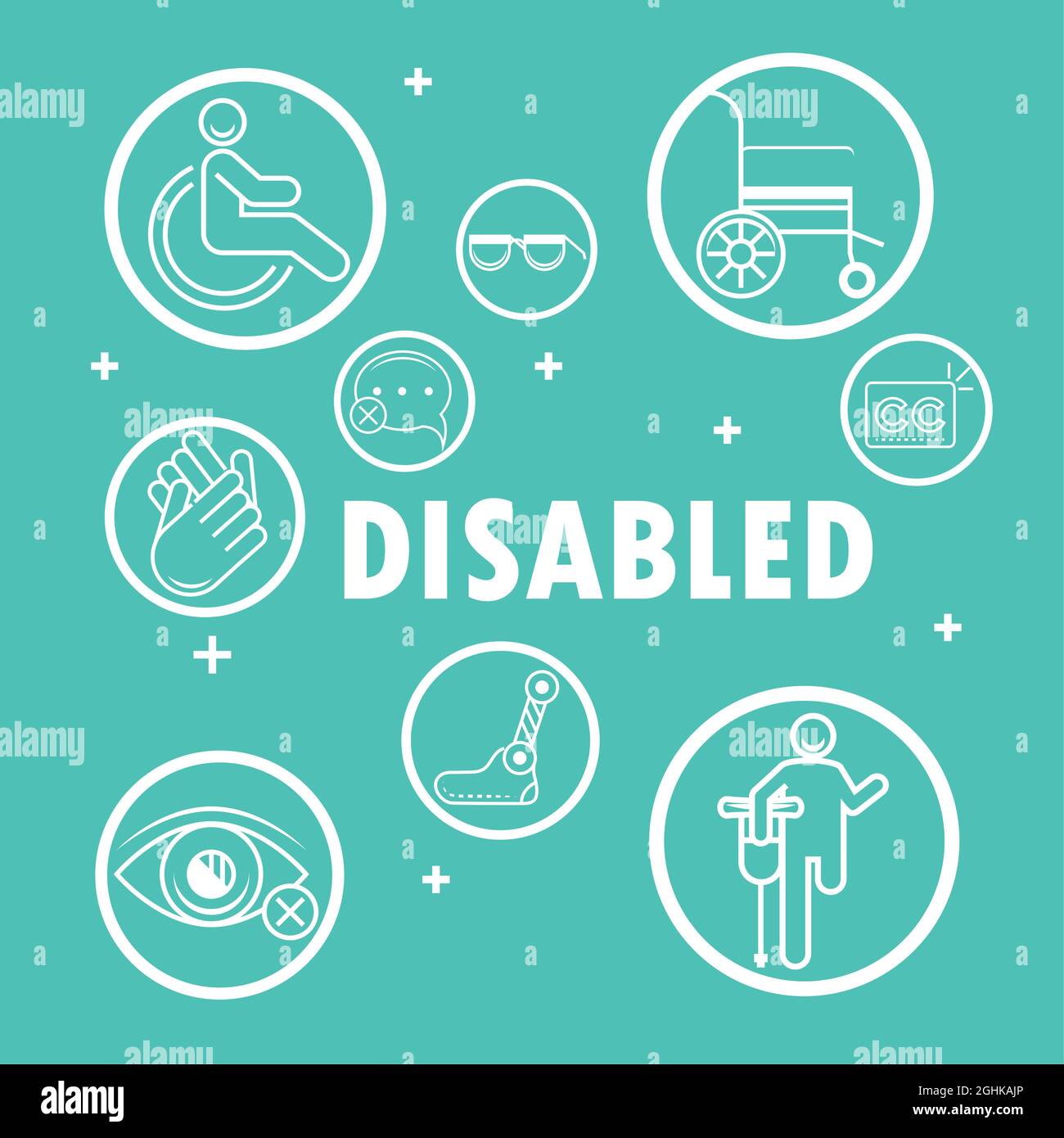 disabled symbols icons Stock Vector Image & Art - Alamy
