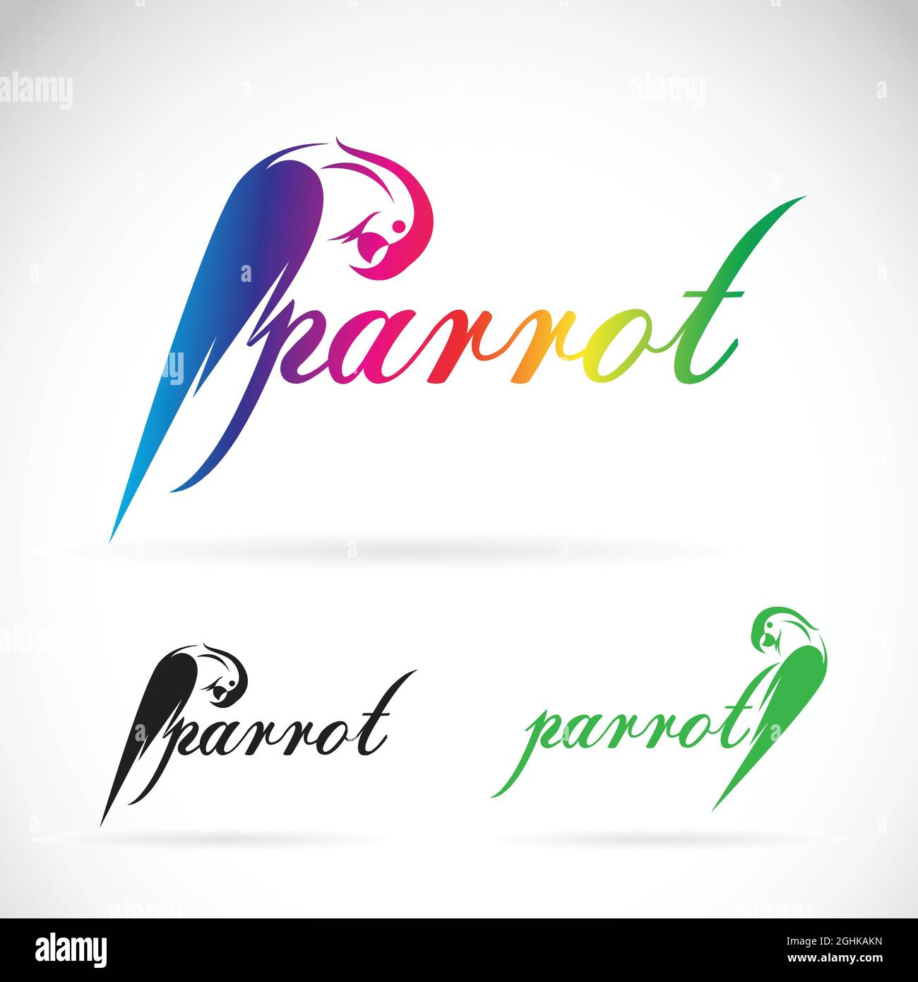 Vector image of a parrot design on white background. / Vector parrot ...