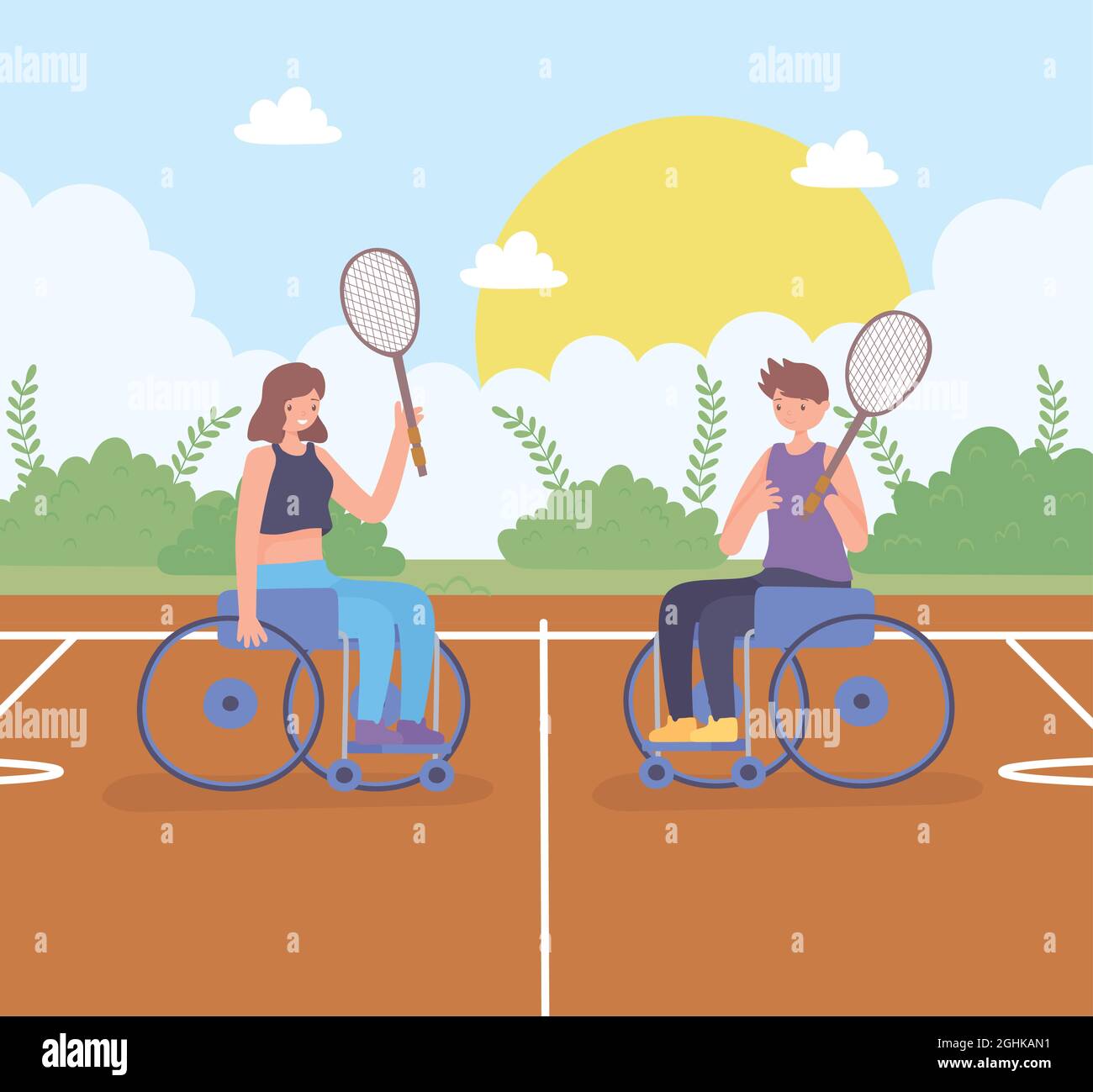 disabled people cartoon Stock Vector Image & Art - Alamy
