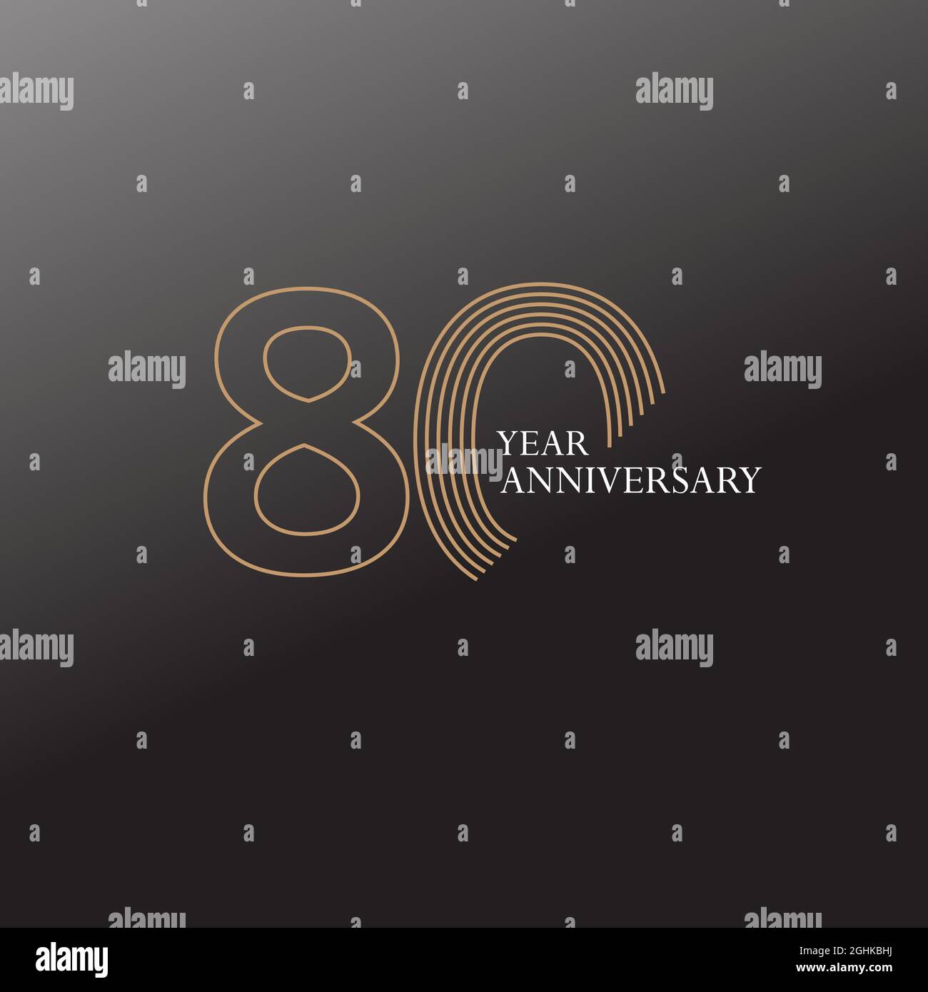 80 YEAR ANNIVERSARY CELEBRATION VECTOR DESIGN TEMPLATE ILLUSTRATION ...