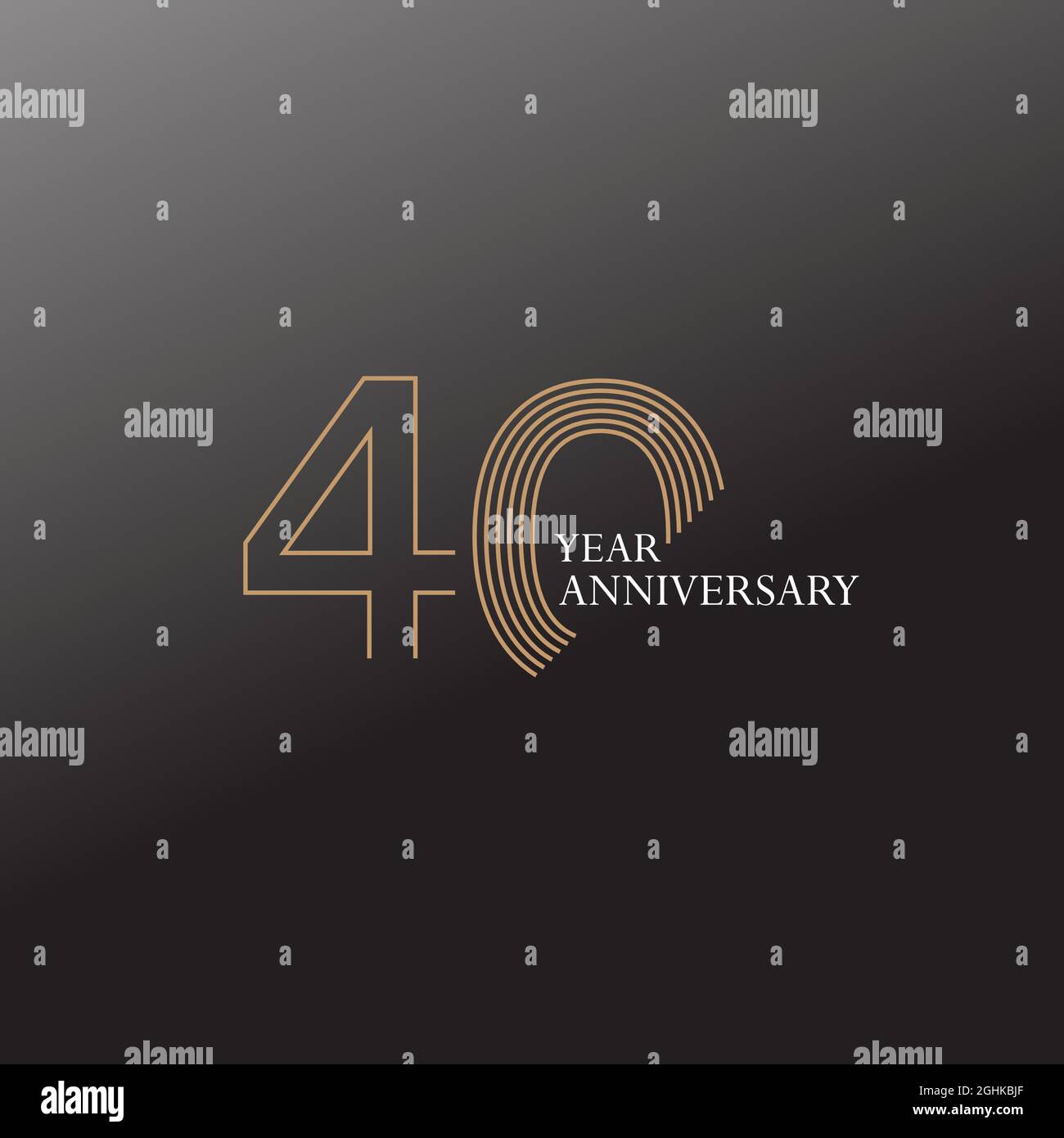 40 YEAR ANNIVERSARY CELEBRATION VECTOR DESIGN TEMPLATE ILLUSTRATION ...
