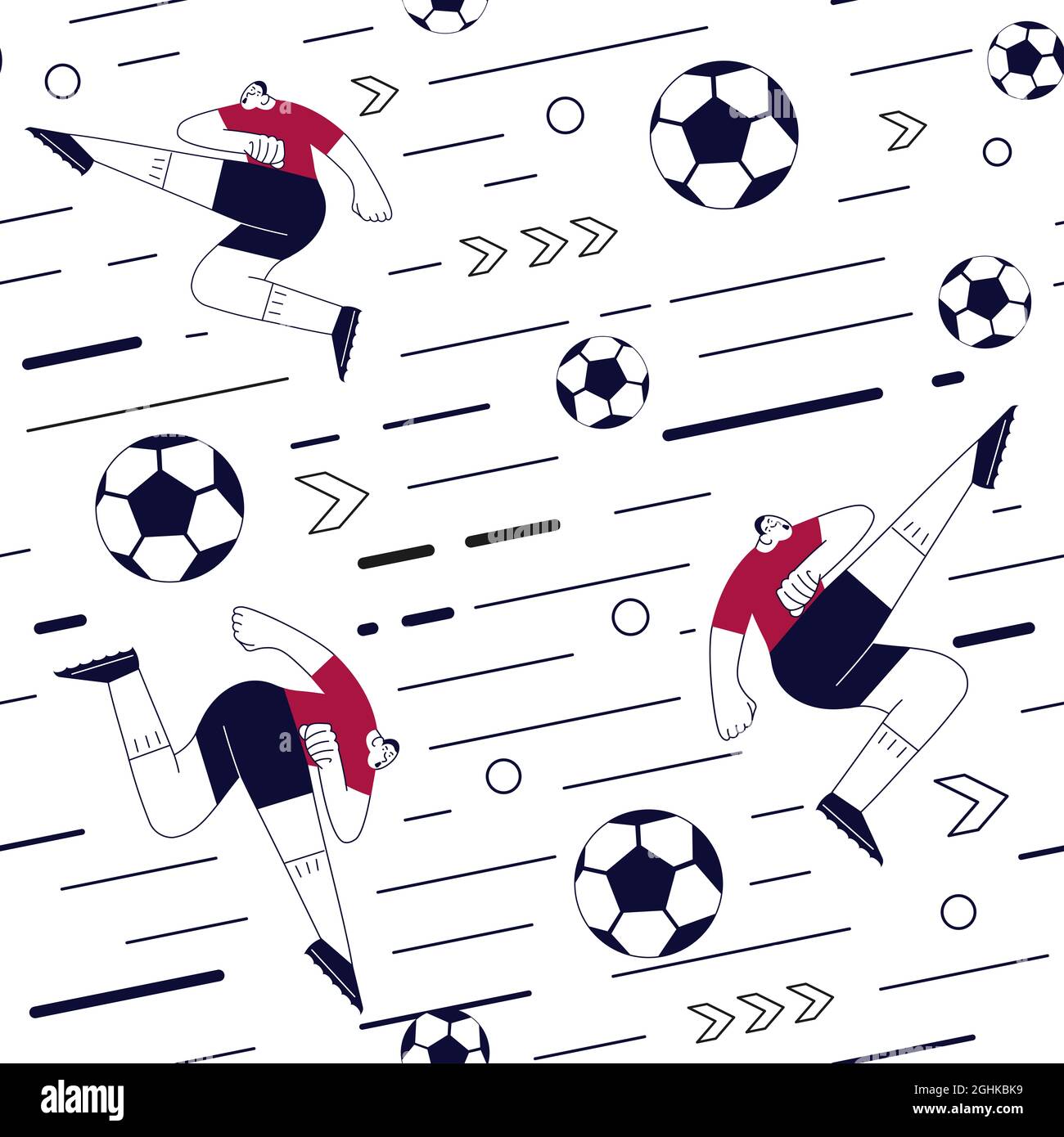Seamless pattern from sport equipment and dynamics lines. Sport ...