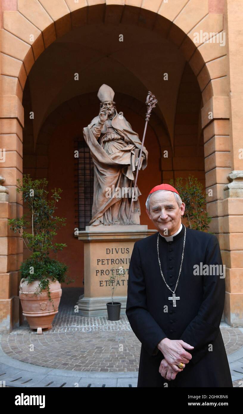 Italian cardinal Matteo Zuppi at the archdiocese of Bologna, central ...