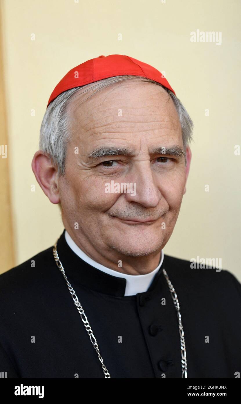 Italian cardinal Matteo Zuppi at the archdiocese of Bologna, central ...