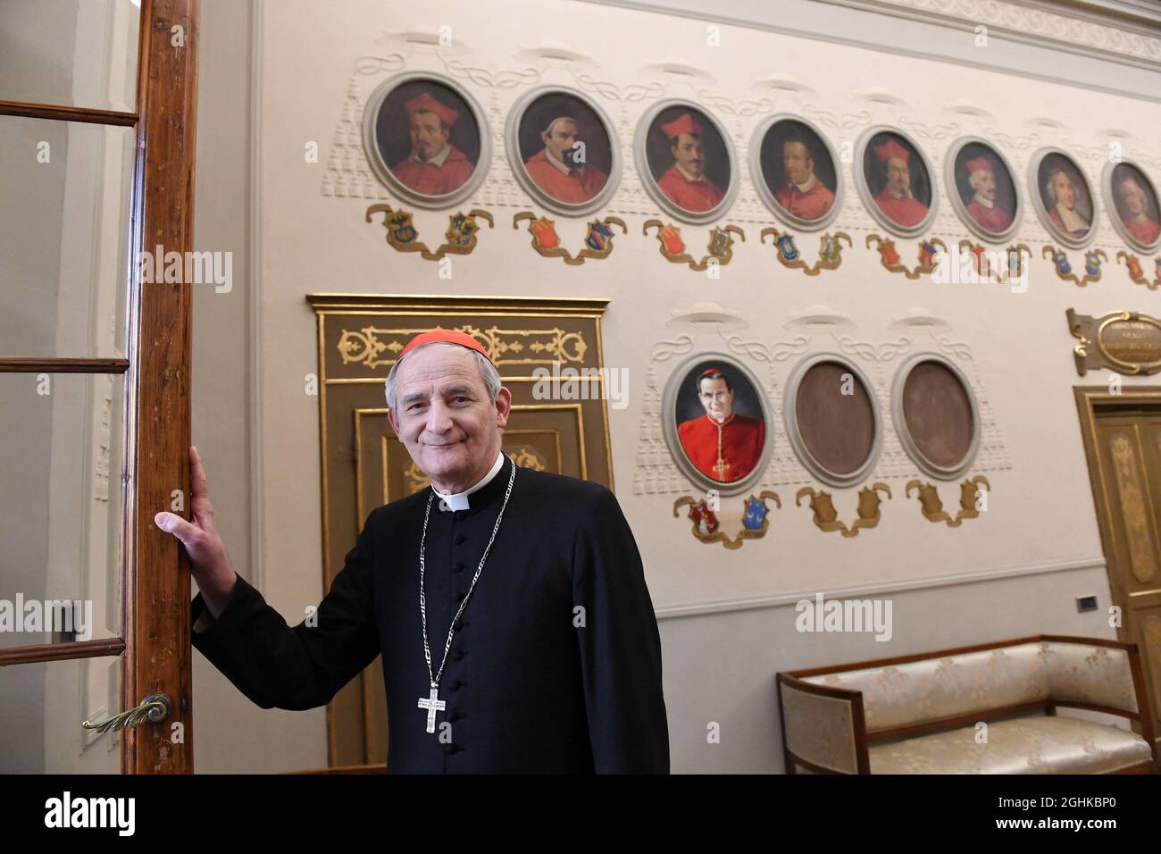 Italian cardinal Matteo Zuppi at the archdiocese of Bologna, central ...