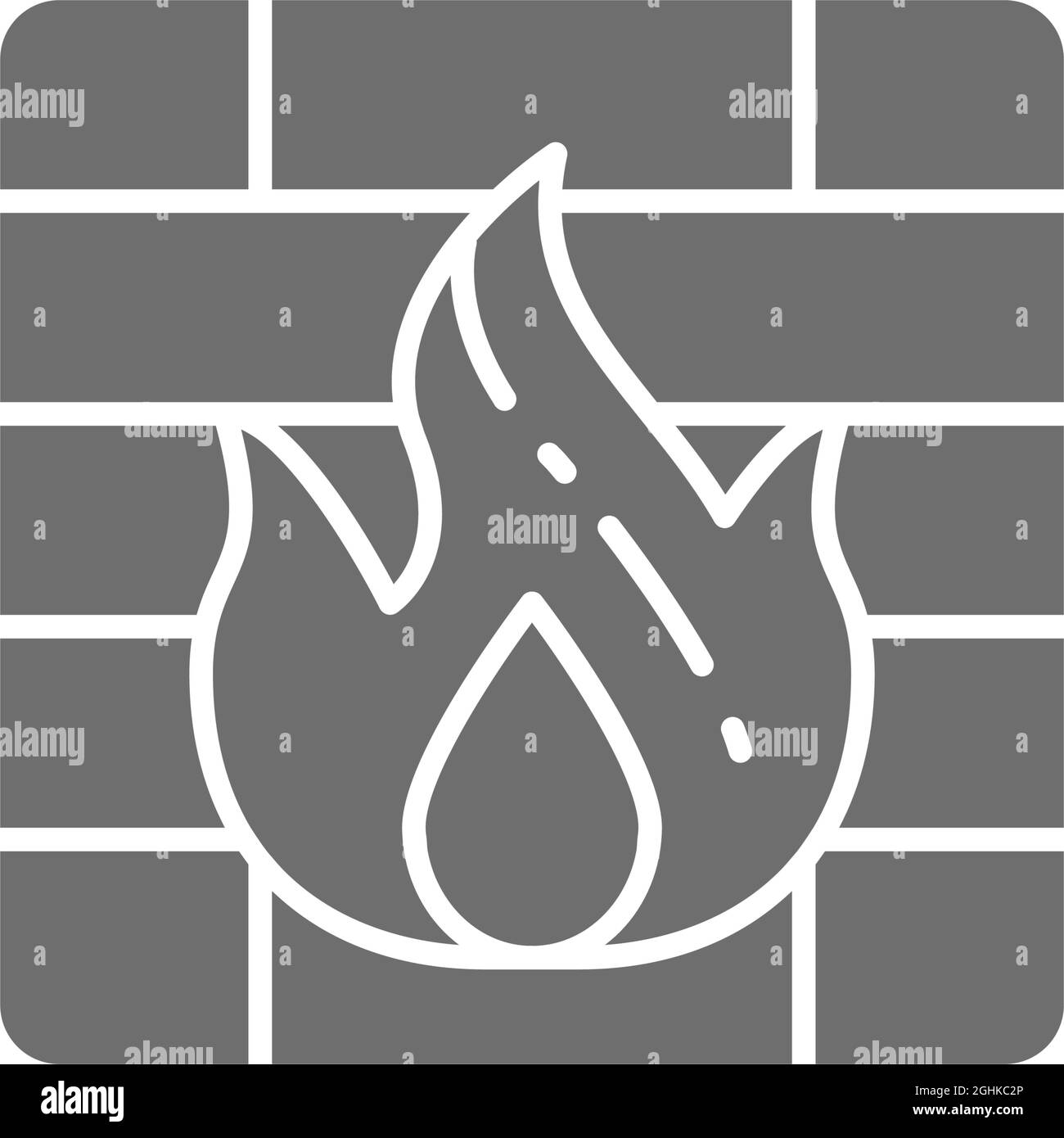 Firewall grey icon. Isolated on white background Stock Vector Image ...