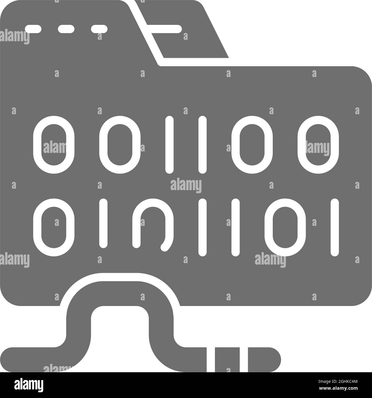 Vector folder virus, computer worm grey icon Stock Vector Image & Art ...