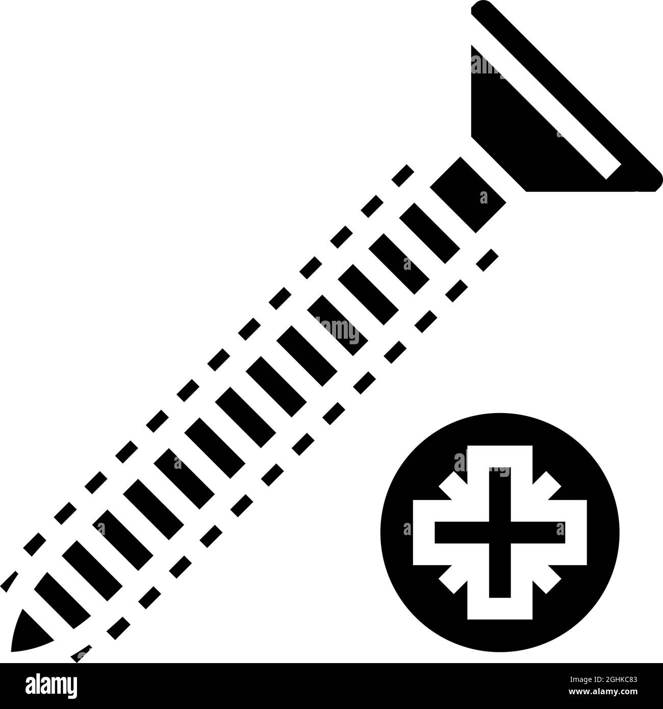 Flat head wood screw Stock Vector Images - Alamy