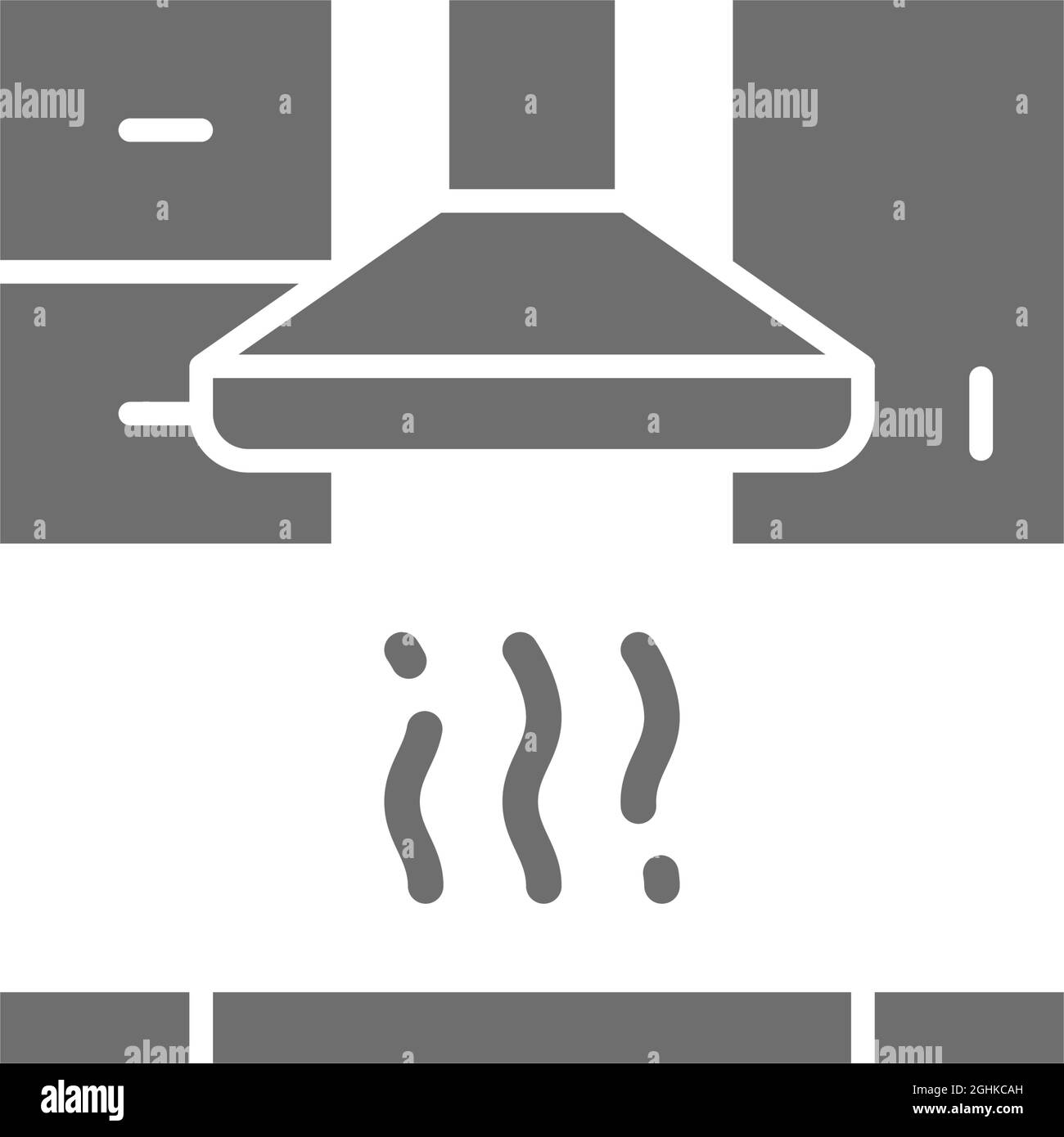 Vector extractor hood for kitchen grey icon Stock Vector Image & Art ...