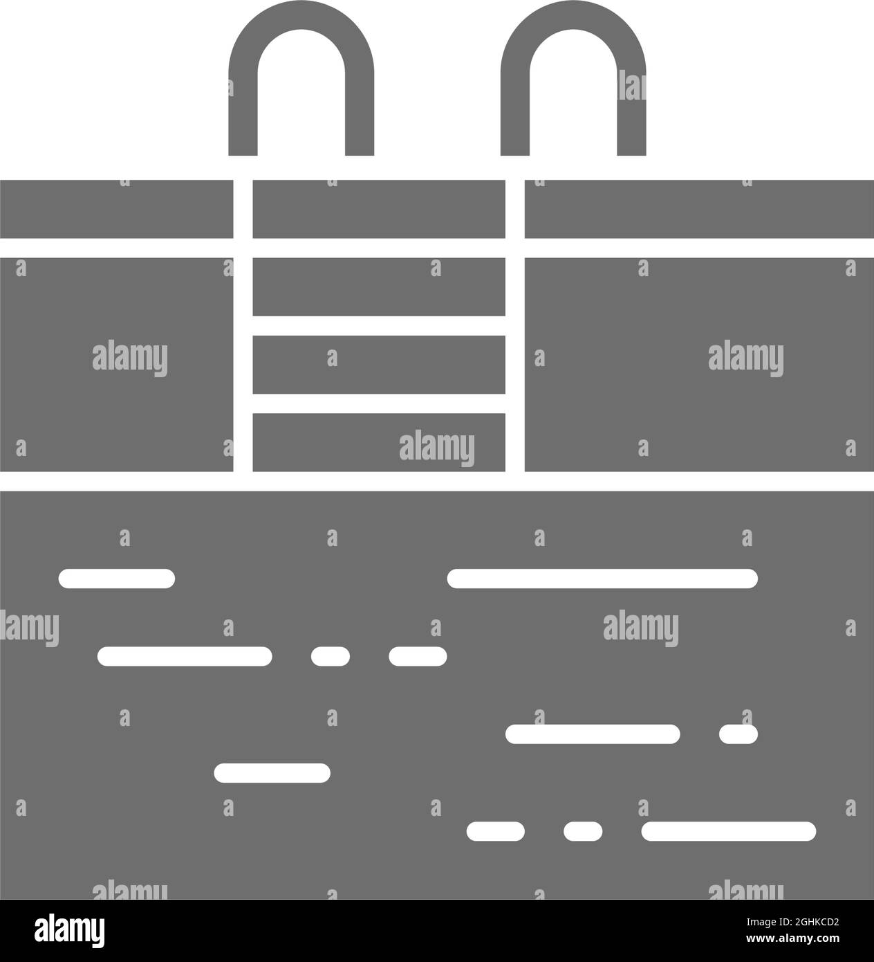 Swimming pool grey icon. Isolated on white background Stock Vector ...