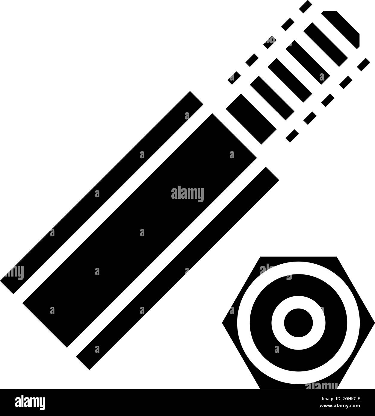 hex standoffs glyph icon vector illustration Stock Vector Image & Art ...