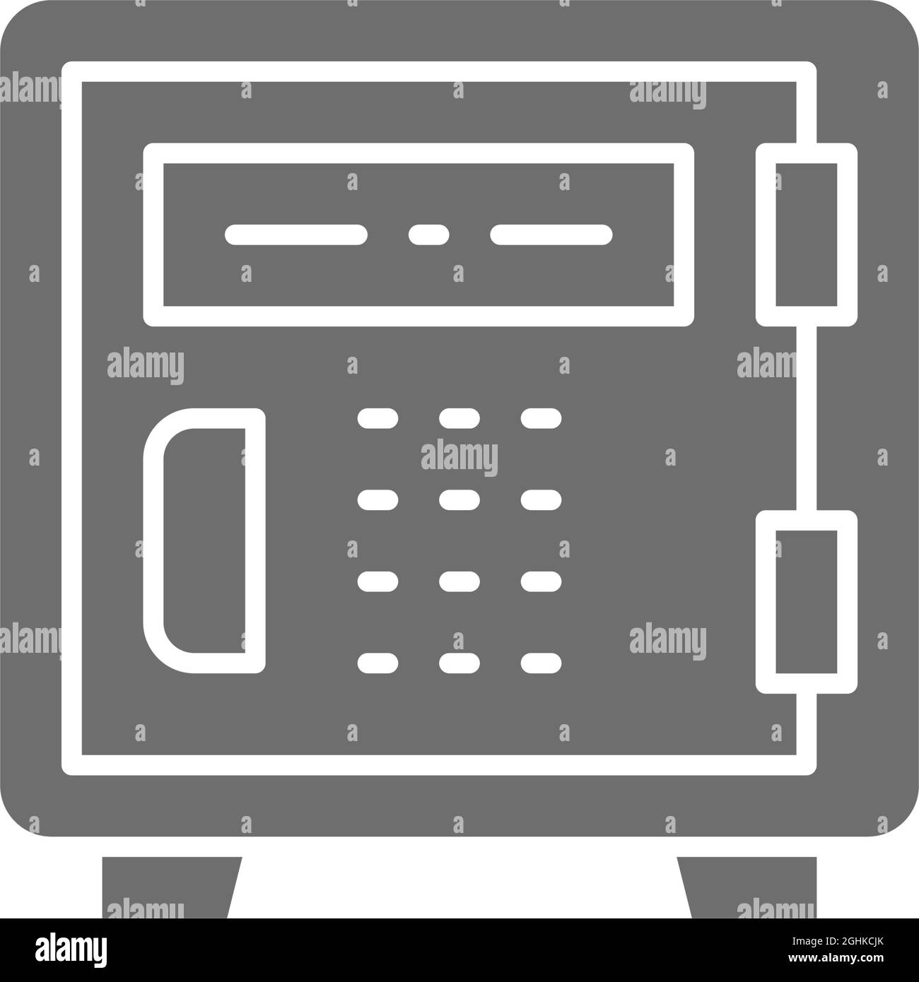 Security metal safe grey icon. Isolated on white background Stock ...