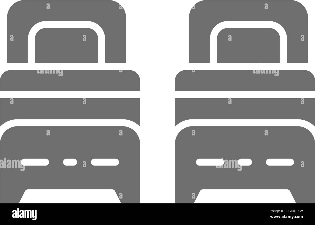 Two beds monochrome Stock Vector Images - Alamy