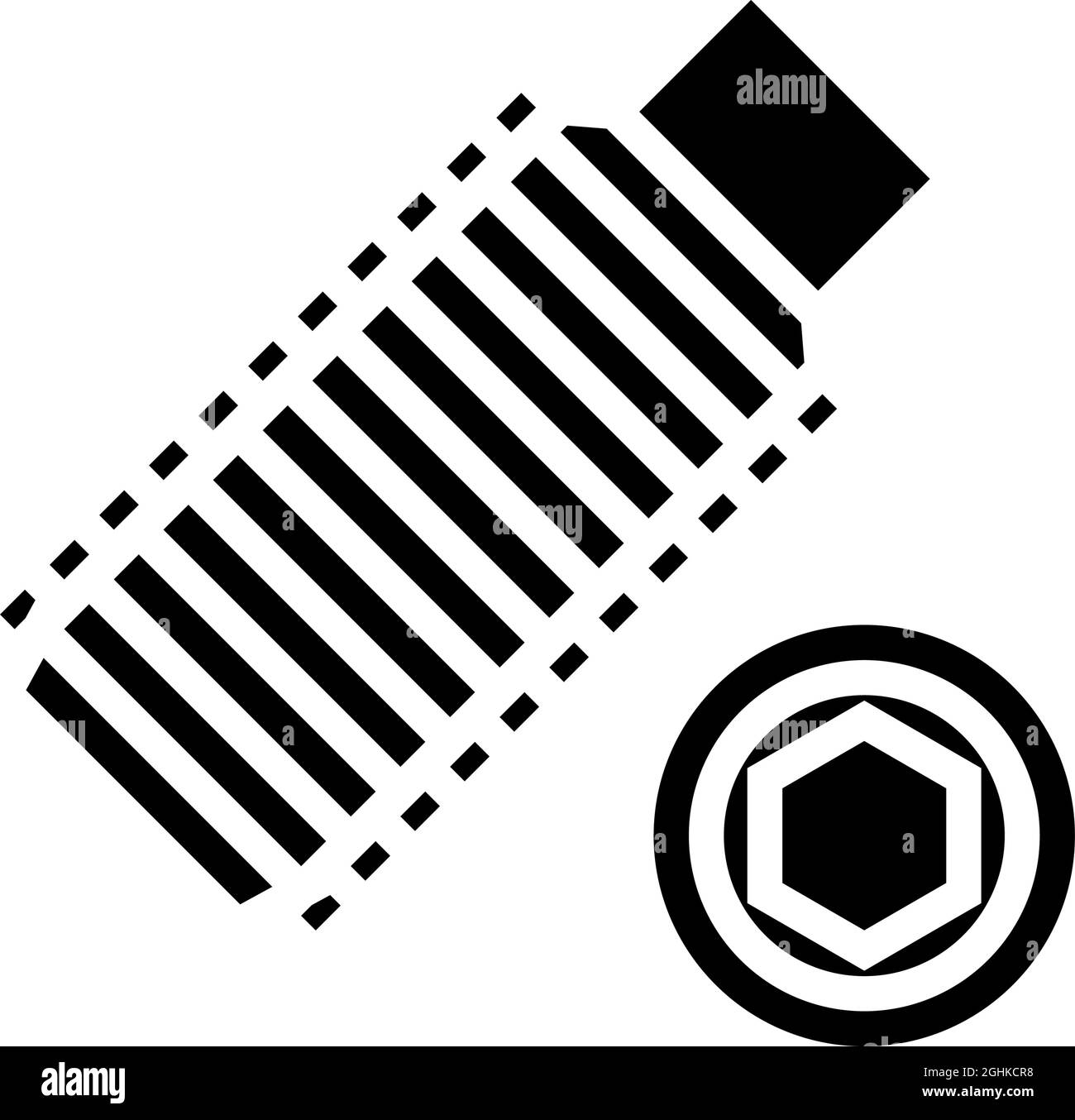 set screw glyph icon vector illustration Stock Vector Image & Art - Alamy