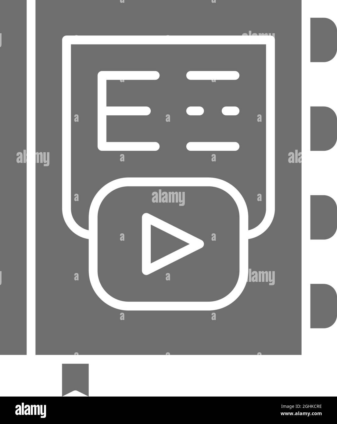 Online book, learning grey icon. Isolated on white background Stock ...