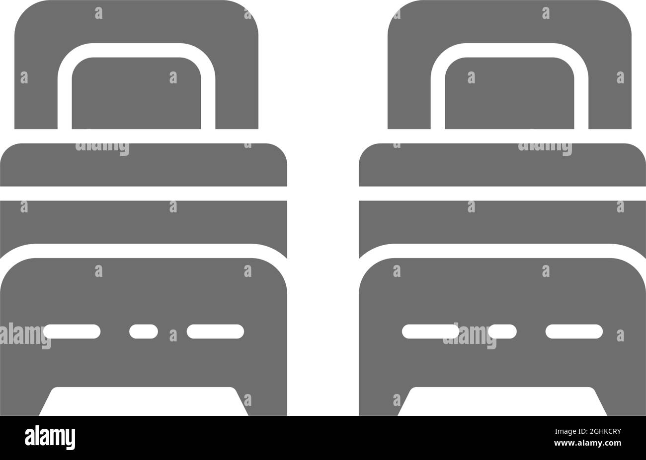 Two beds monochrome Stock Vector Images - Alamy