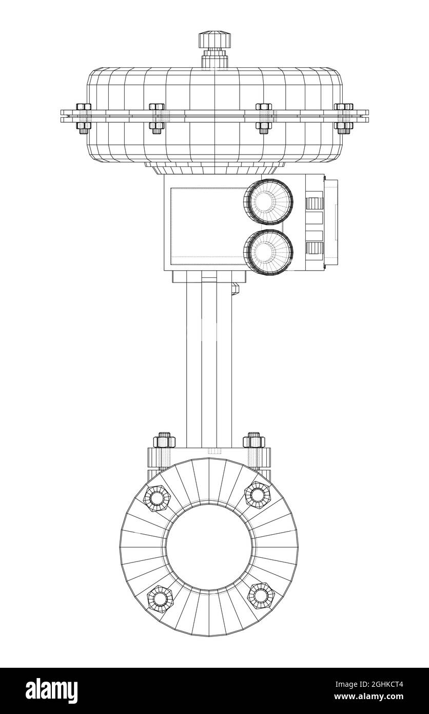 Valve with automatic electro-actuated. Vector Stock Vector Image & Art ...