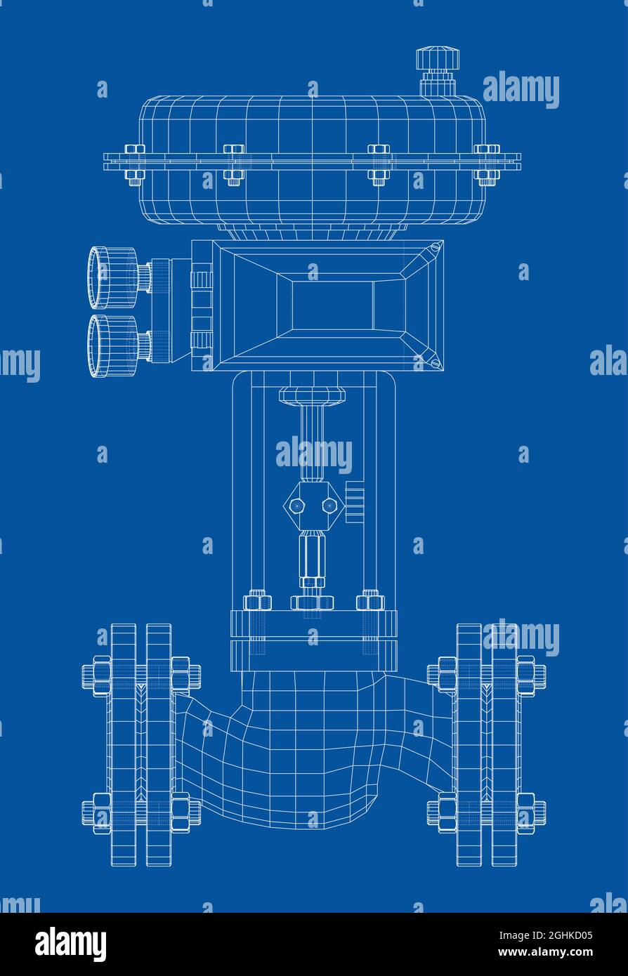 Valve with automatic electro-actuated. Vector Stock Vector Image & Art ...