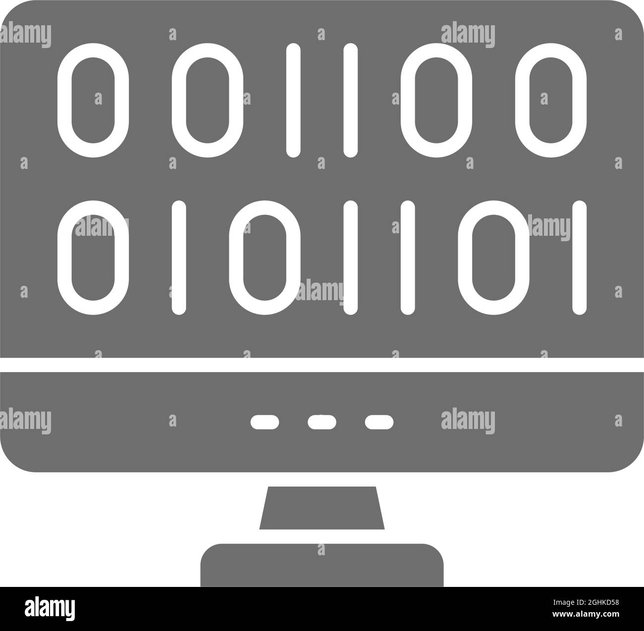 Web development, coding grey icon. Isolated on white background Stock ...