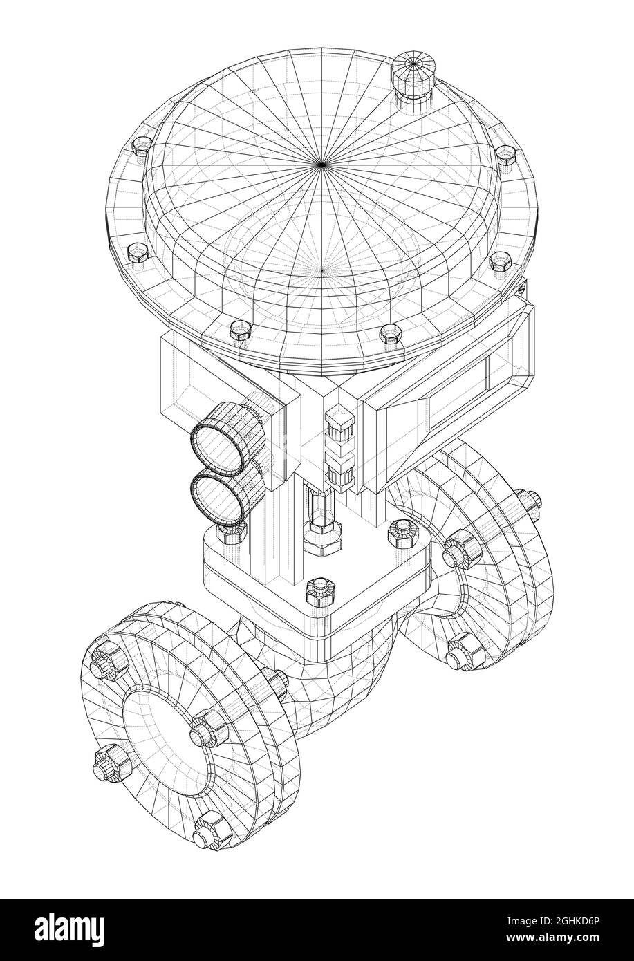 Valve with automatic electro-actuated. Vector Stock Vector Image & Art ...