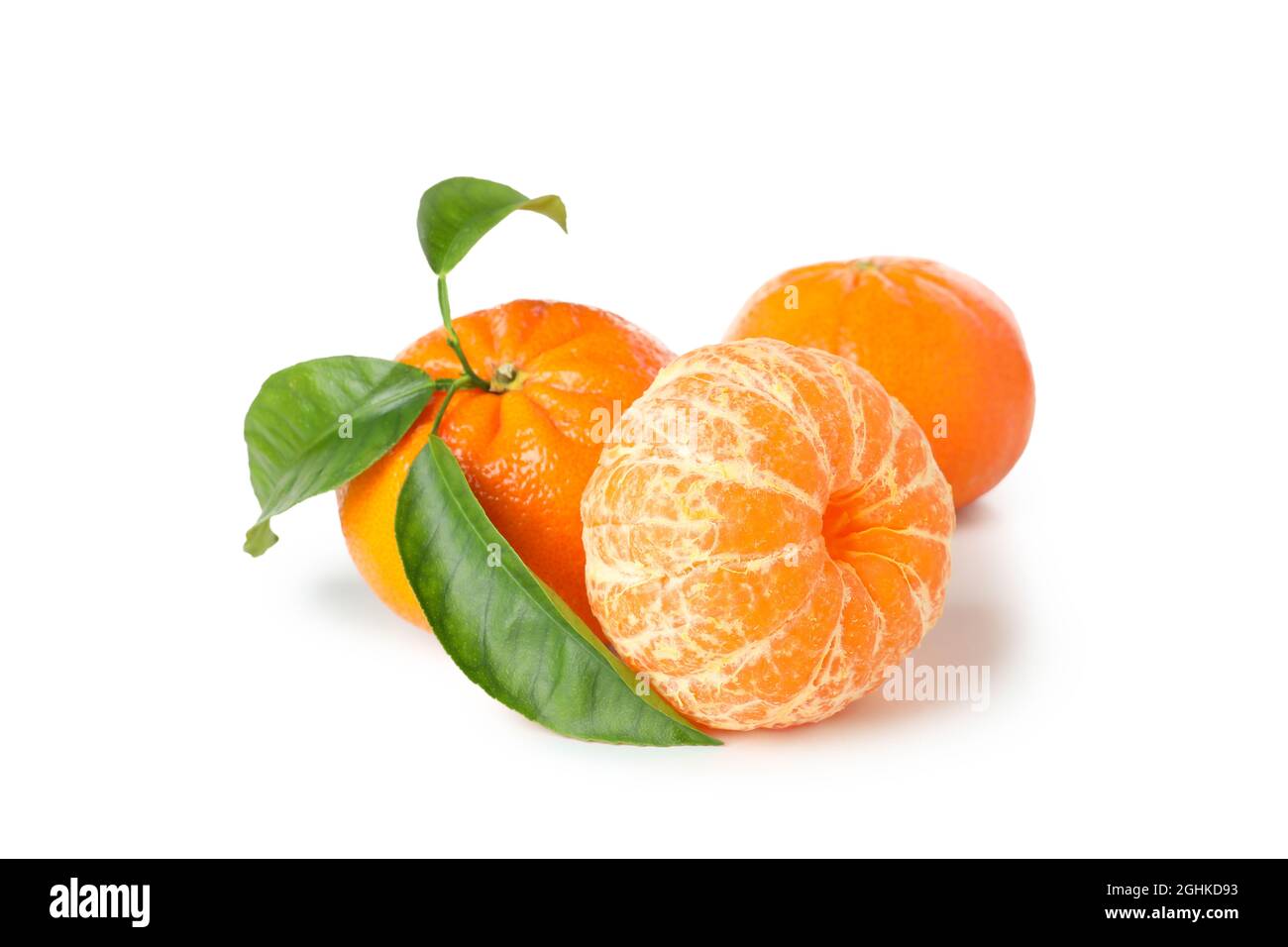 Fresh tasty mandarins isolated on white background Stock Photo - Alamy