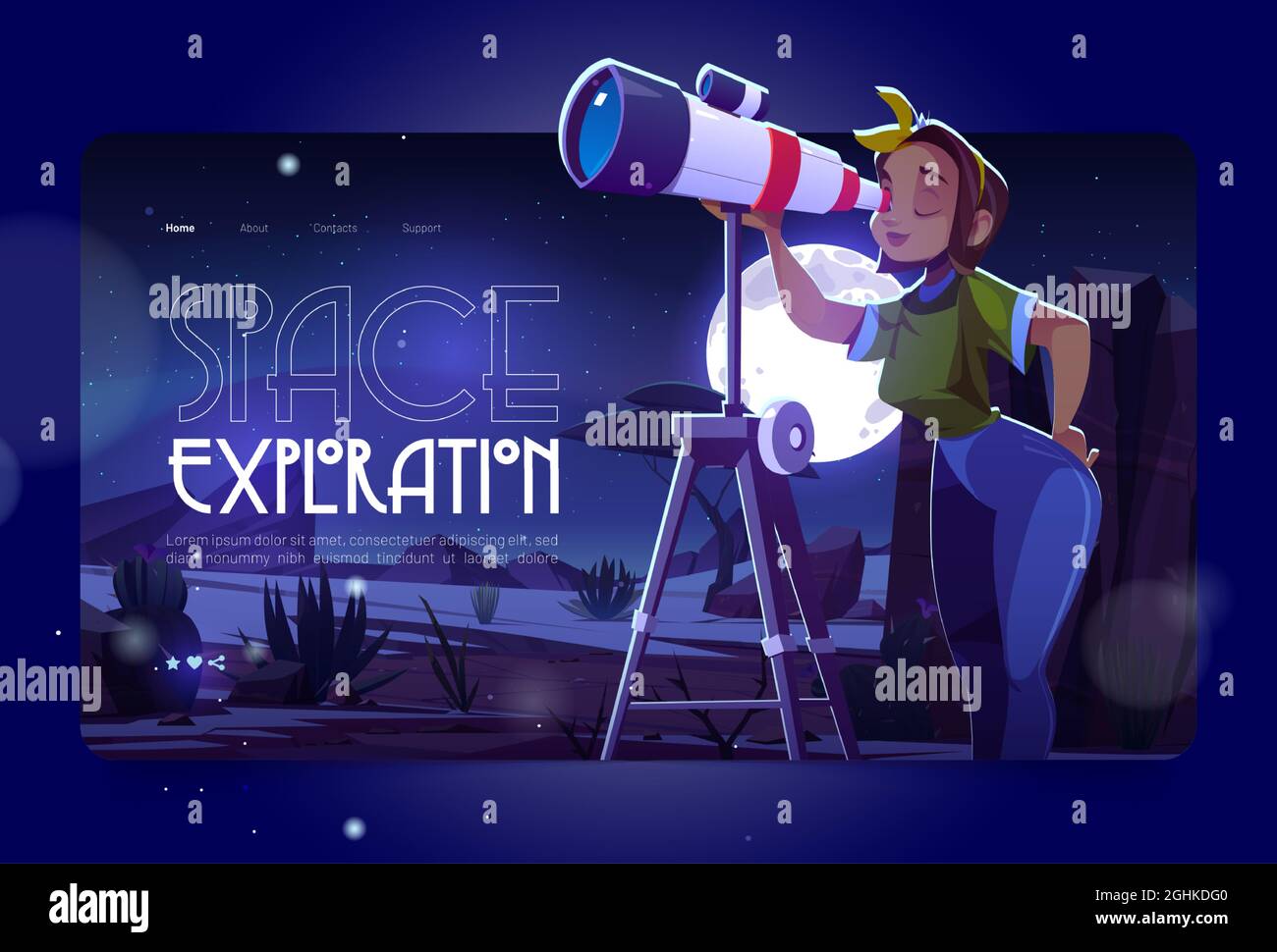 Cartoon moon High Resolution Stock Photography and Images - Alamy