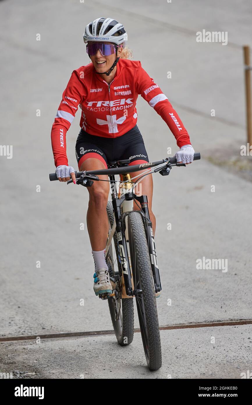 Lenzerheide, Schweiz. 3. September 2021. Jolanda Neff während des Cross ...