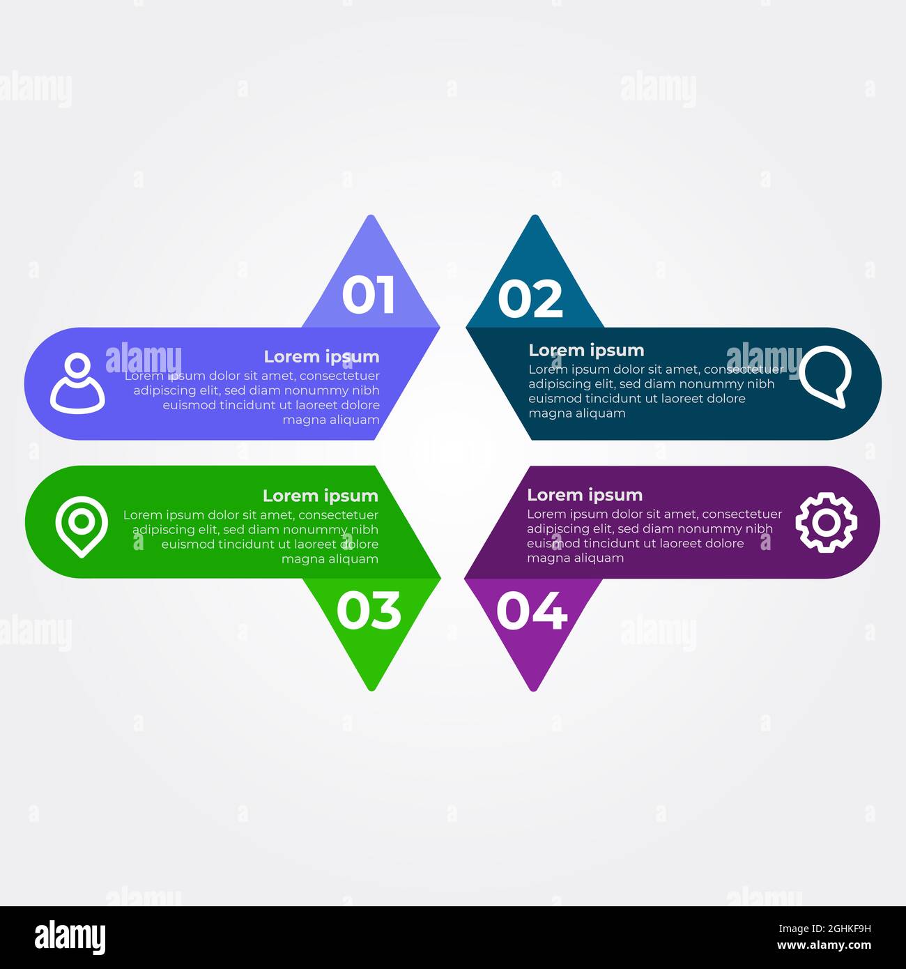 Four Step Infographic design. flat multicolor infographic design ...