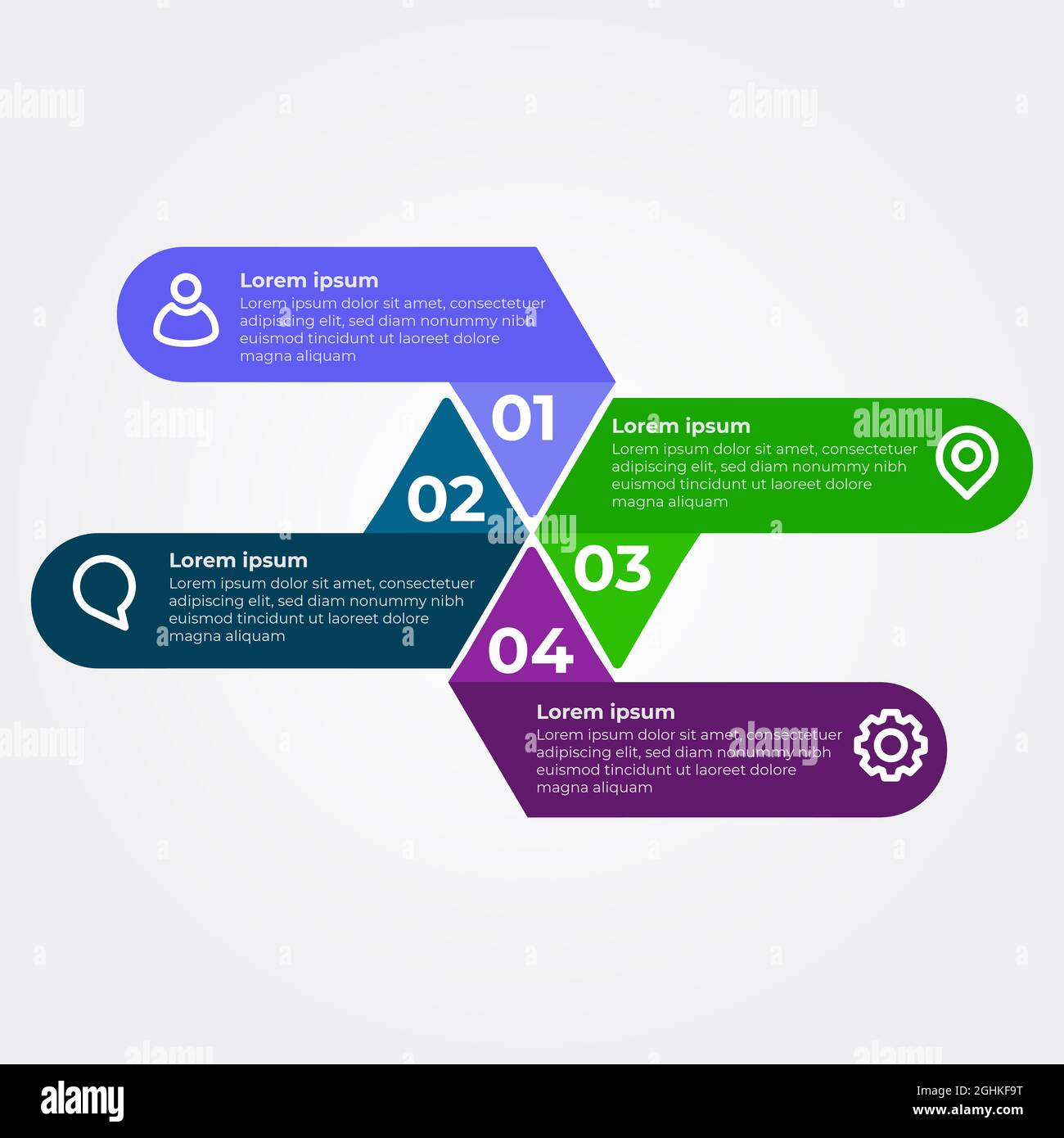 Four Step Infographic design. flat multicolor infographic design ...