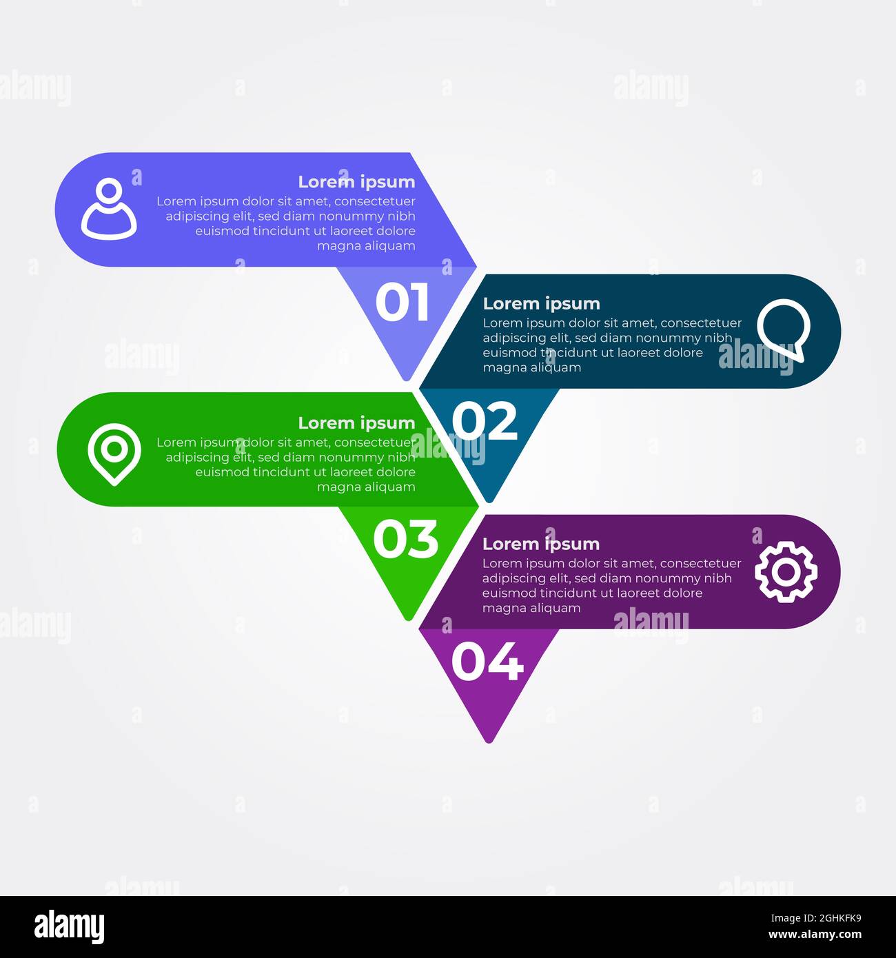 Four Step Infographic design. flat multicolor infographic design ...