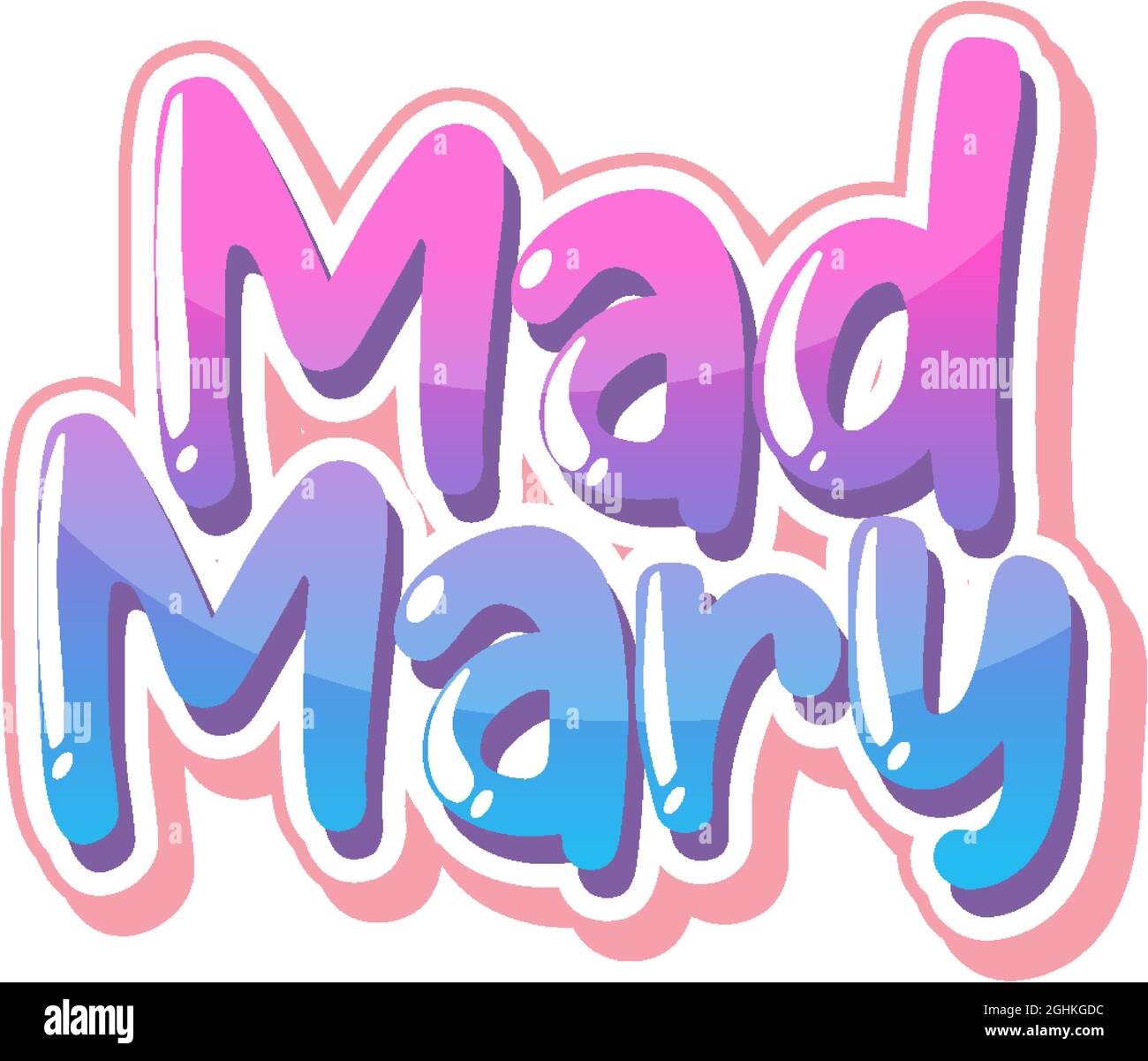 Mad Mary logo text design illustration Stock Vector Image & Art - Alamy