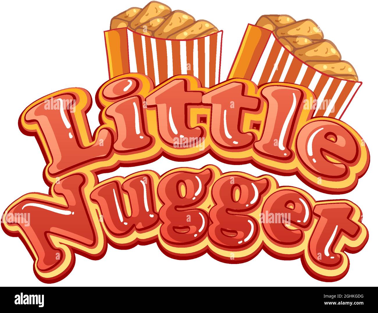 Little Nugget logo text design illustration Stock Vector Image & Art ...